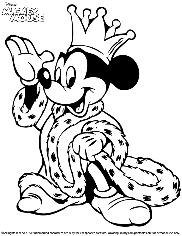 Mickey Mouse Free Coloring Sheet Coloring Library